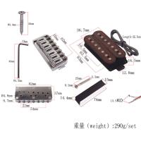 China Rosewood Humbucker Double Coil 13.5kΩ Double Coil Pickup Set with metal Hardtail Fixed Bridge wrench for sale