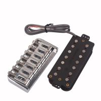 China Rosewood Humbucker Double Coil 13.5kΩ Double Coil Pickup Set with metal Hardtail Fixed Bridge wrench for sale