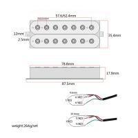 China 7 Strings Humbucker Pickup Double Coil Pickup Set Alnico V Hex Nut Adjustable Pole Pieces Electric Guitar for sale