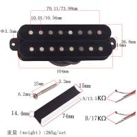 China Alnico 5 Humbucker Pickups Double Coil Pickup Set 8 strings Electric Guitar Vulcanized Fiber cover for sale