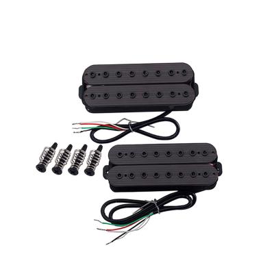 China Alnico V 8 Strings Humbucker Pickups Adjustable Hexagon Nut Double Coil Pickup Set Vintage for sale
