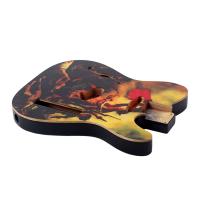 China Polished Alder Ash Wood Guitar Body For TL Electric Guitar With French Revolution Pattern for sale