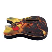 China Polished Alder Ash Wood Guitar Body For TL Electric Guitar With French Revolution Pattern for sale