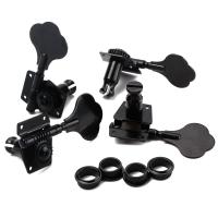 China 4R Black Bass Guitar Tuning Pegs Heads Knobs Tuners Open Frame for sale