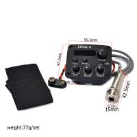 China 4 Bands Acoustic Guitar Preamp Equalizer With Digital Procedding Tuner for sale