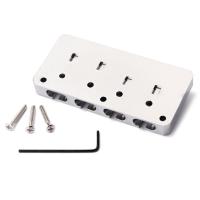 China Vintage L Shape 4 String Saddle Electric Bass Guitar Bridge Tailpieces With Screws Wrench for sale