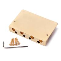 China Chrome Zinc Alloy L Shape 4 String Electric Guitar Bridge With Wrench for sale