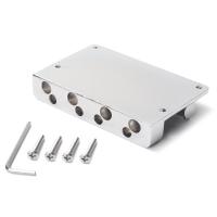 China Adjustable 4 String Bass Bridge Tailpiece Saddle Bridge Plate For Electric Guitar for sale