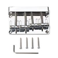 China Adjustable 4 String Bass Bridge Tailpiece Saddle Bridge Plate For Electric Guitar for sale
