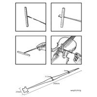 China Alloy Violin Post Setting Tool Metal Setting Inserter Parts  4 Way Head for sale