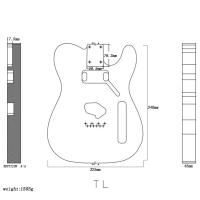 China Alder Maple Wood Blank Unfinished Guitar Body For TL Electric Guitars for sale
