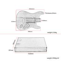China Unfinished Handcrafted ST Electric Guitar Body Red Walnut Guitar Barrel Guitar DIY Parts for sale