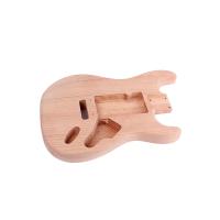 China Unfinished Handcrafted ST Electric Guitar Body Red Walnut Guitar Barrel Guitar DIY Parts for sale