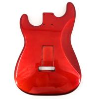 China Red Color Alder Wood Guitar Body High Gloss Stratocaster Guitar Body for sale