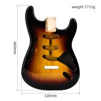 China Alder Wood SSS ST Guitar Body High Gloss Finished 460*320 MM for sale