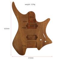 China Premium Wood Headless Guitar Body Unfinished  DIY Guitar Accessories Parts for sale
