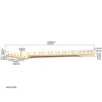 China Satin Finish Maple Wood Guitar Neck Six  String ST Electric Guitar Neck Replacement for sale