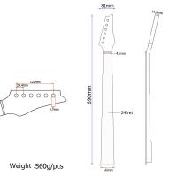 China Headstock Adjustment 24 Fret Electric Guitar Neck For IBZ Parts Replacement for sale