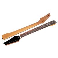 China Orange Dots Inlay Maple 24 Fret Bass Guitar Neck Satin Finished for sale