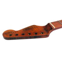 China Brown High Gloss  ST Electric Guitar Neck Tiger Flame Maple Fingerboard for sale