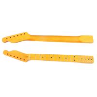 China Matte Finish Darker Yellow TL Guitar Neck Maple 22 Frets 26.38 Inches Length for sale