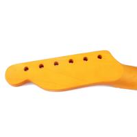China Matte Finish Darker Yellow TL Guitar Neck Maple 22 Frets 26.38 Inches Length for sale