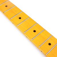 China Matte Finish Darker Yellow TL Guitar Neck Maple 22 Frets 26.38 Inches Length for sale