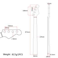 China Length 873MM 5 String Bass Guitar Neck Fingerboard 21 Frets Headstock Adjustment for sale
