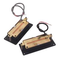 China Chrome Mini Humbucker Pickups With Metal Ring Neck And Bridge For LP Electric Guitar for sale