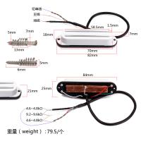 China Ceramic Rod Dual Rail Single Coil Guitar Pickups Fit For Stratocaster With White Cover for sale