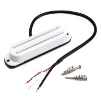 China Ceramic Rod Dual Rail Single Coil Guitar Pickups Fit For Stratocaster With White Cover for sale