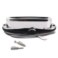 China Chrome Plated Plastic Dual Rail Guitar Pickup Single Coil DC Resistance 9.3K for sale