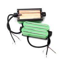 China Ceramic Magnet Dual Rail Humbucker Pickup 9KΩ N/M 18 KΩ/B ABS Green Cover for sale
