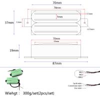 China Ceramic Magnet Dual Rail Humbucker Pickup 9KΩ N/M 18 KΩ/B ABS Green Cover for sale