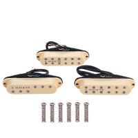 China Alnico 5 Magnetic Guitar Pickups SSS Cream Covers Fender Stratocaster Pickup Set for sale