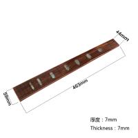 China Alnicov Rosewood Bass Guitar Fretboard Sapele inlaid With Hexagon Shell Markers for sale