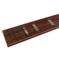 China Alnicov Rosewood Bass Guitar Fretboard Sapele inlaid With Hexagon Shell Markers for sale