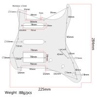 China SSH 3Ply 11Hole Electric Guitar Pickguard Scratch Plate For FD ST Electric Guitars Pickguards Guitar Accessories Parts for sale