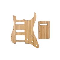 China SSH Bamboo Electric Guitar Pickguard Back Plate Scratch Plate For ST Guitar Replacement Parts for sale