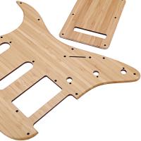 China SSH Bamboo Electric Guitar Pickguard Back Plate Scratch Plate For ST Guitar Replacement Parts for sale