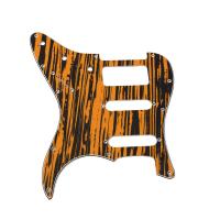 China 3 Ply Electric Guitar Pickguard Zebra 11 Holes Scratch Plate For ST Style Electric Guitar Accessories Parts for sale
