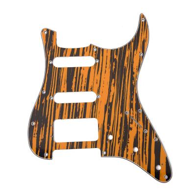 China 3 Ply Electric Guitar Pickguard Zebra 11 Holes Scratch Plate For ST Style Electric Guitar Accessories Parts for sale