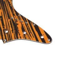 China 3 Ply Electric Guitar Pickguard Zebra 11 Holes Scratch Plate For ST Style Electric Guitar Accessories Parts for sale