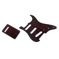 China 11 Holes Rosewood SSS Style Guitar Pickguard Back Plate & Screws For ST Electric Guitar Accessories Parts for sale