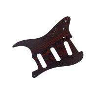 China Rosewood Guitar Pickguard SSS Scratch Plate Bauhinia Pattern 11Hole For Stratocasters Electric Guitars for sale