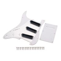 China Lady Pattern 3-Ply Standard SSS Electric Guitar Pickguard Set With Screw Back Plate Scratch Plate ST Electric Guitars for sale