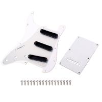 China Battlefield Pattern 3-Ply Standard SSS Electric Guitar Pickguard Set Screw Back Plate Scratch Plate ST Electric Guitars for sale