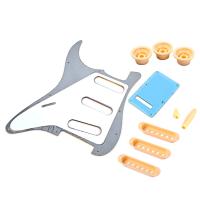China Gold Mirror Pickguard SSS Electric Guitar Pickguard Set Pickup Cover Back Plate For Modern FD Strat Style Guitars for sale