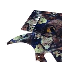 China SSS Electric Guitar Pickguard Set Battlefield Pattern 3-Ply 11 holes Screw Back Plate Scratch Plate ST Electric Guitars for sale