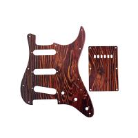 China Lady Pattern 3-Ply PVC Guitar Pickguard SSS Scratch Plate With Back Plate Fender ST Style Electric Guitars for sale